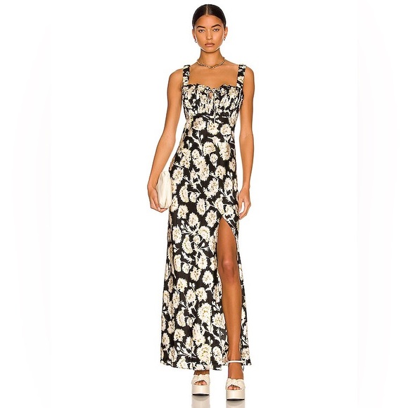 NICHOLAS | Dresses | Nicholas Floral Silk Maxi Dress With Slit | Poshmark